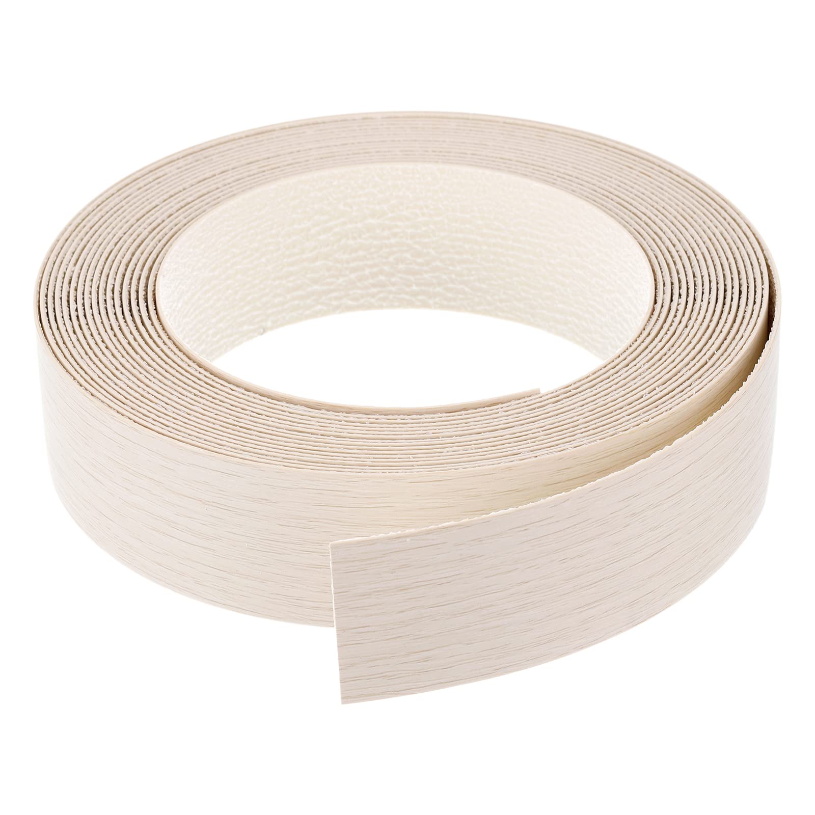 uxcell Edge Banding, 1-5/8 inch x 24.6ft Pre-Glued Wood Veneer Edging Iron-on Flexible Edge Banding for Cabinet Repair Furniture Restoration, Oak