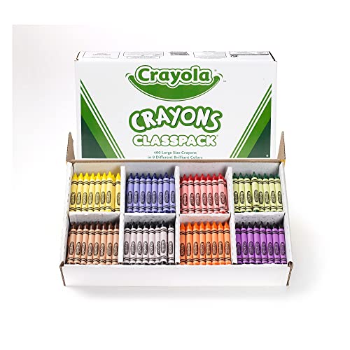 Crayola Crayon Classpack, Large Crayons, 400ct, Bulk Crayons for Classroom, School Supplies for Teachers