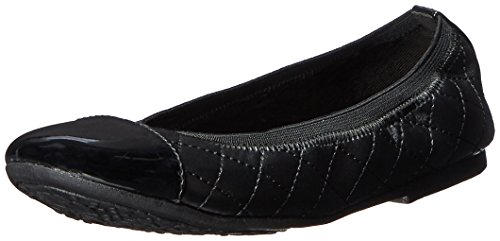 The Children's Place girls Bg Quilted Ballet Flat Sandal, Black - Ballet 2, 3 Big Kid US