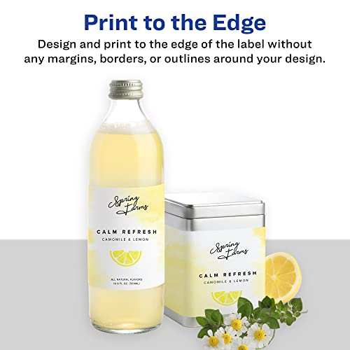 Avery Durable Waterproof Rectangle Labels with Sure Feed, 3" x 5", 30 Oil and Tear-Resistant Waterproof Labels, Print-to-The-Edge, Laser/Pigment-Based Inkjet Printable Labels