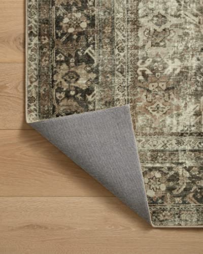 Magnolia Home by Joanna Gaines x Loloi Sinclair Collection SIN-01 Machine Washable Pebble / Taupe 7'-6" x 9'-6" Area Rug