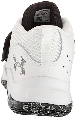 Under Armour Unisex Grade School Zone Basketball 2, (101) White/White/Black, 3.5, US