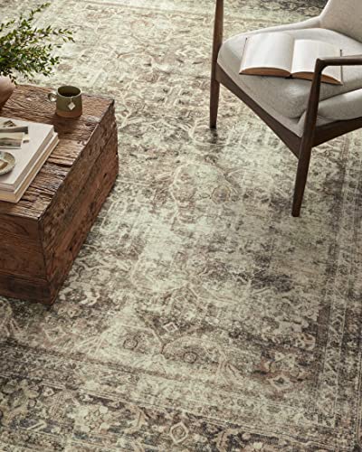 Magnolia Home by Joanna Gaines x Loloi Sinclair Collection SIN-01 Machine Washable Pebble / Taupe 7'-6" x 9'-6" Area Rug