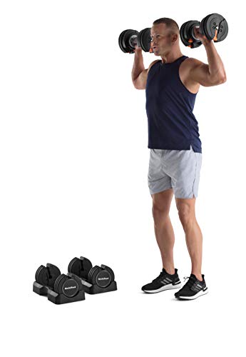 55 lb Select-a-Weight Dumbbell Pair, Black