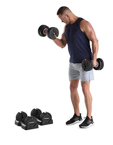 55 lb Select-a-Weight Dumbbell Pair, Black