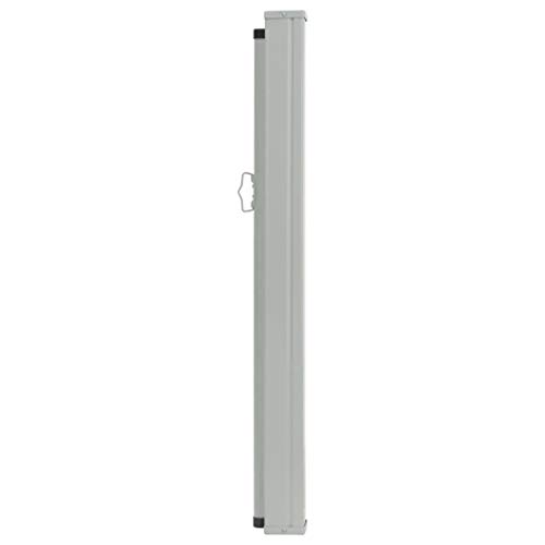 vidaXL Patio Retractable Side Awning 55.1"x196.9" Gray
