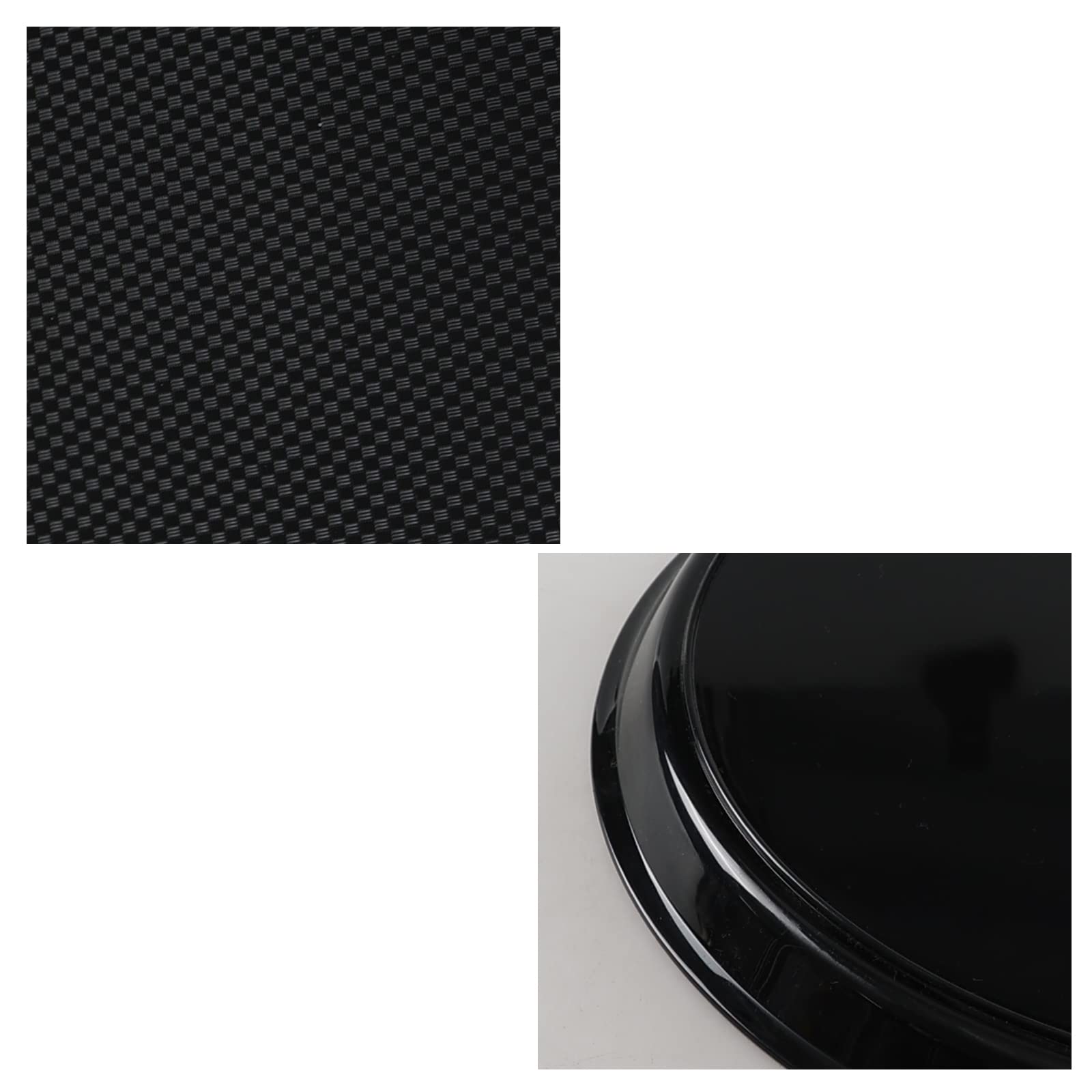 Pekky 4 Packs Plastic Round Serving Trays, Multi-Purpose Fast Food Trays, RE