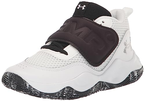 Under Armour Unisex Grade School Zone Basketball 2, (101) White/White/Black, 3.5, US