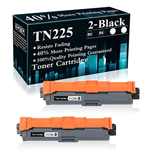 2 Black TN225 / TN225BK Toner Cartridge Replacement for Brother HL-3140CW 3150CDN 3170CDW 3180CDW 9130CW 9140CDN 9330CDW 9340CDW 9015CDW 9020CDN Printer,Sold by TopInk