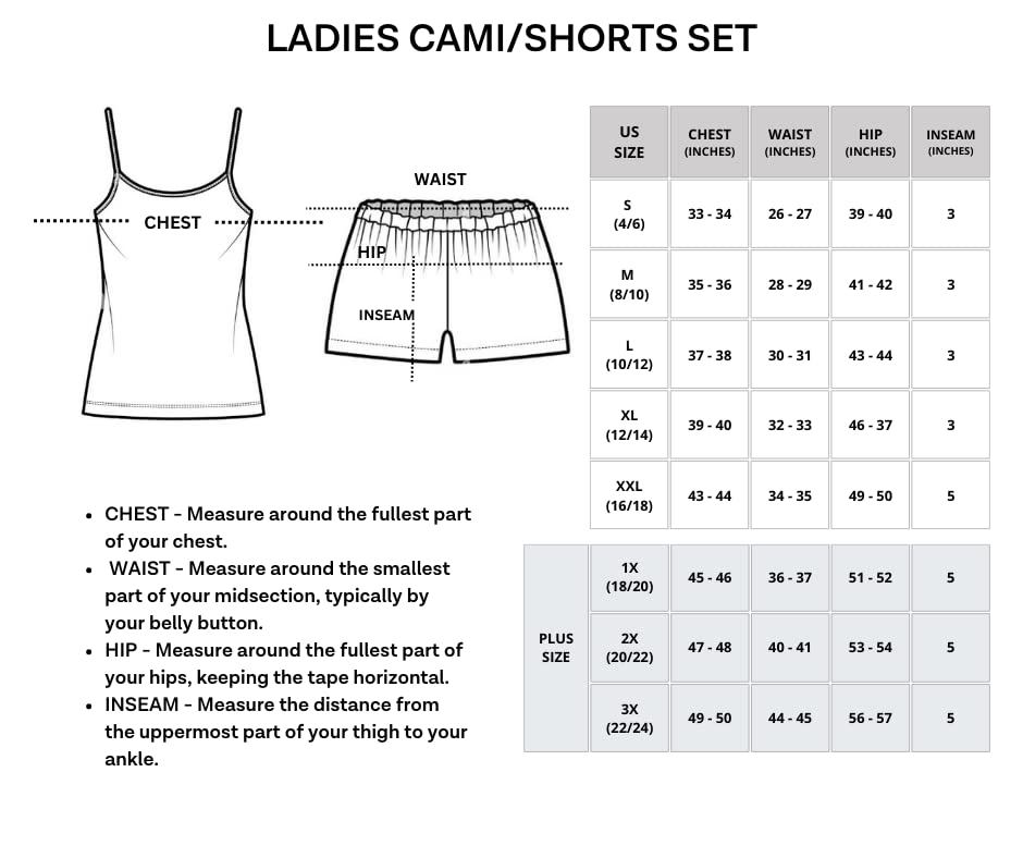 Real Essentials 3 Pack: Women's Super Soft Pajamas - Cute and Comfortable Cami PJ Lounge Short and Top Set,Set 6, X-Large