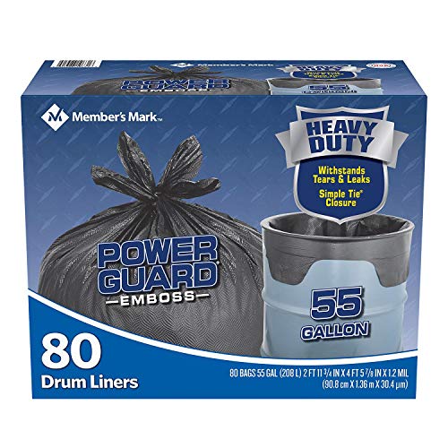 Member's Mark Simple Tie Drum Liners - 55 gal. - 80 ct. (4 pack)(320 TRASH BAGS)