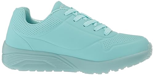 Skechers Kids Girls Uno Ice Sneaker, Turquoise, 2 Little Kid