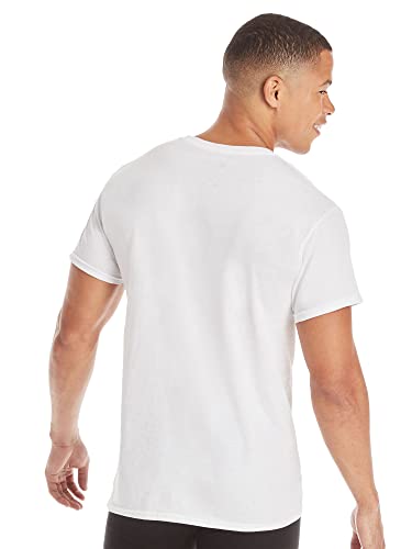 Hanes Men's White T-Shirt Pack (Colors Available), Moisture-Wicking Shirts, 100% Cotton Undershirts for Men, Multipack