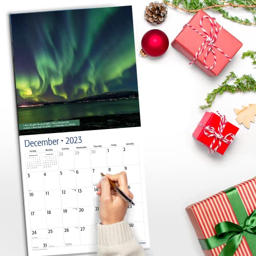 RED EMBER Bible Verses Faith, Hope & Love 2023 Hangable Monthly Wall Calendar | 12" x 24" Open | Thick & Sturdy Paper | Giftable | The Greatest Is Love