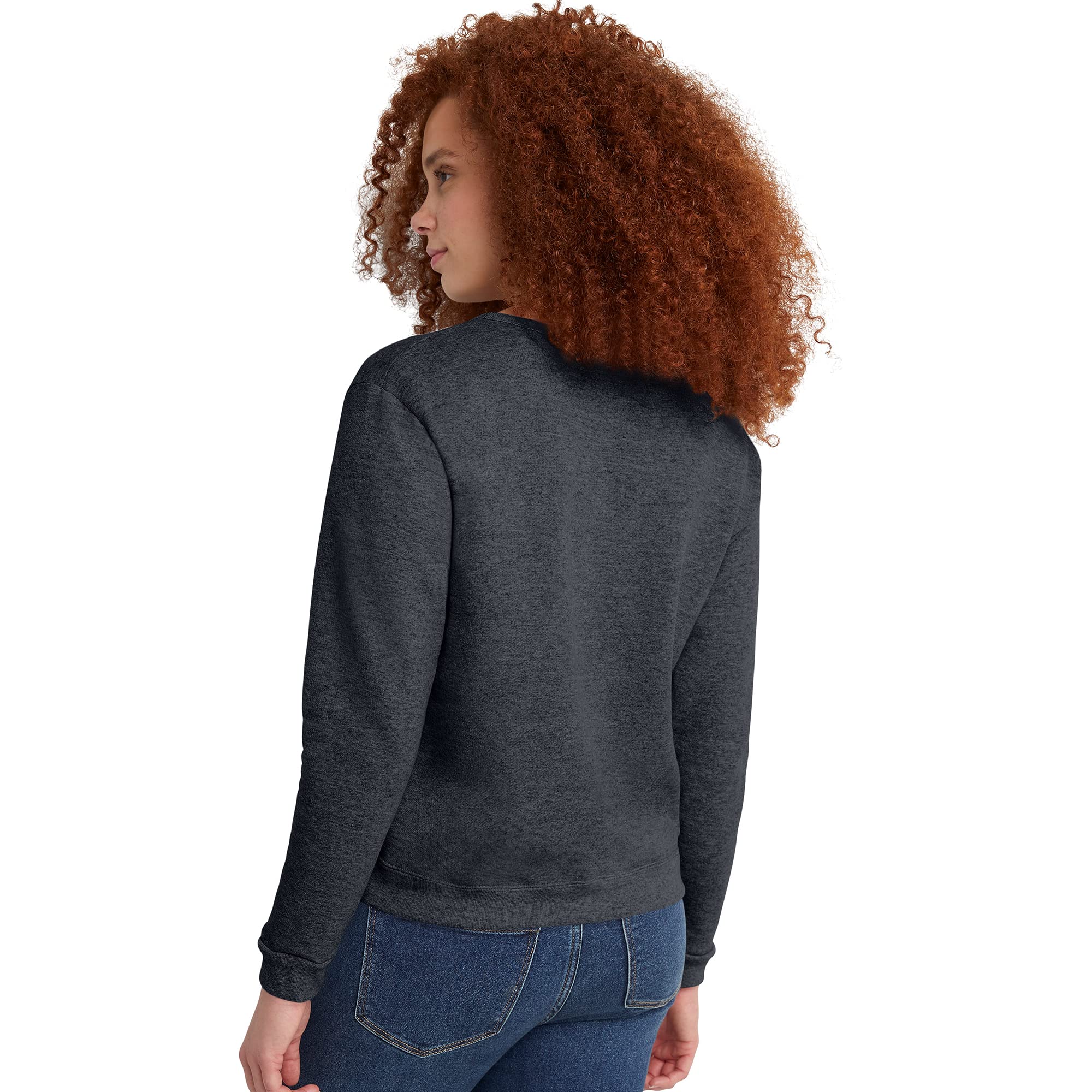 Hanes Women's EcoSmart Crewneck Sweatshirt, Slate Heather, X-Large