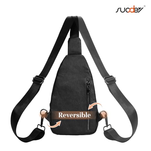 SUOSDEY Sling Bag Crossbody Bags for Women PU Leather Sling Backpack Travel Cycling Hiking