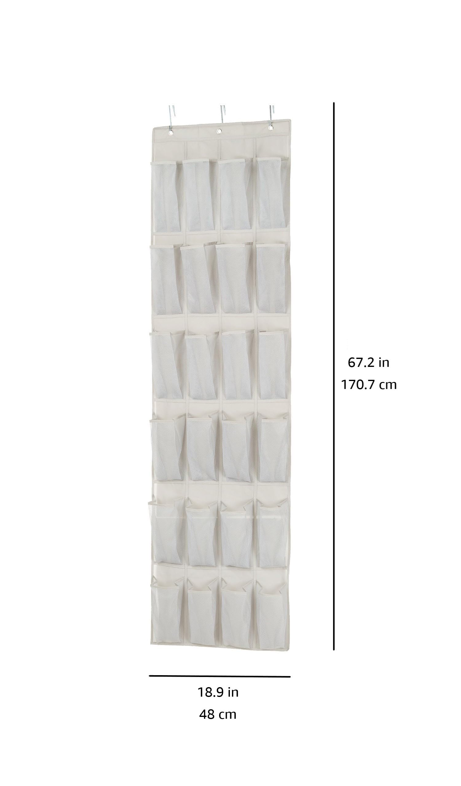Amazon Basics 24-Pocket Over-the-Door Hanging Medium-Size Shoe Organizer