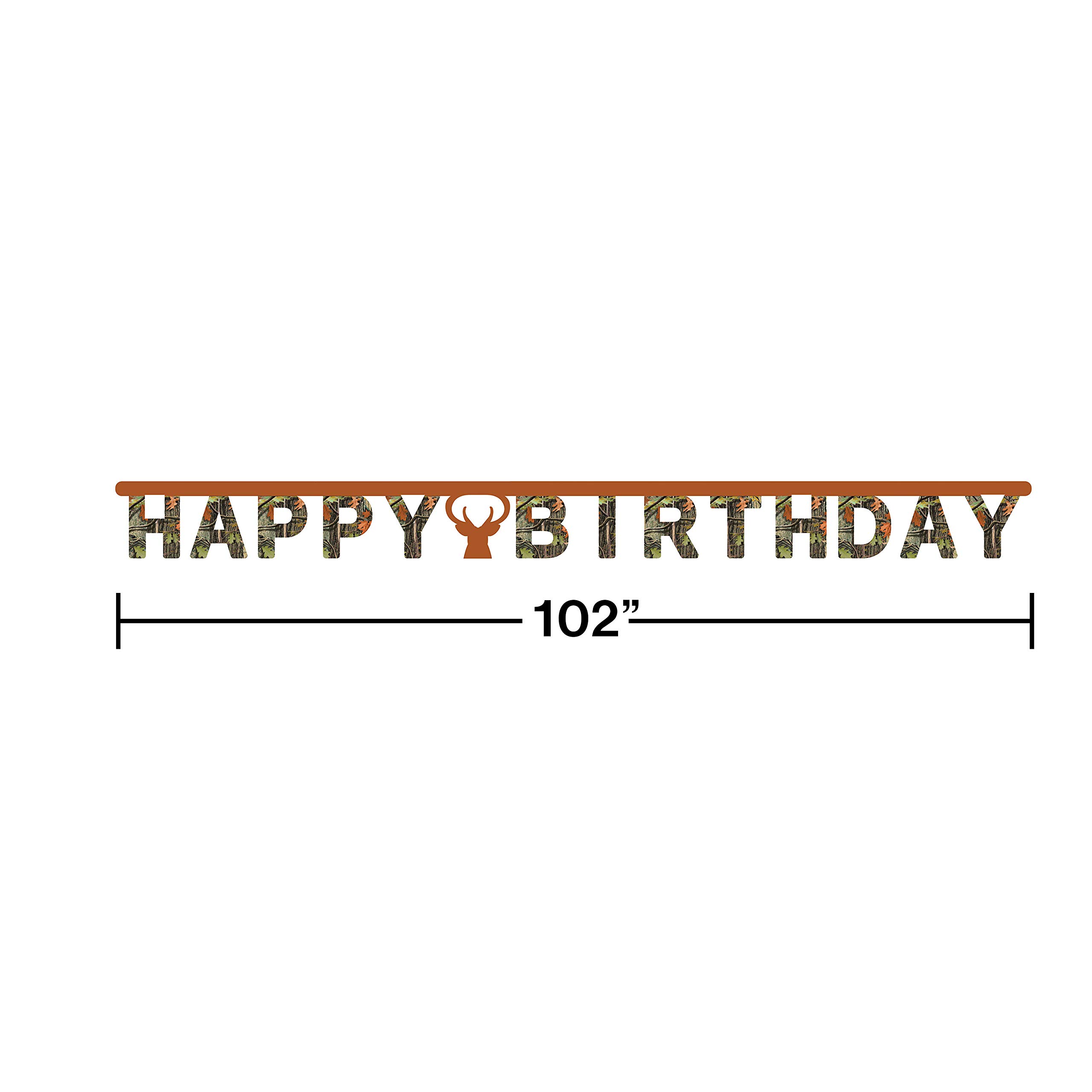 Hunting Camo Jointed Happy Birthday Banner