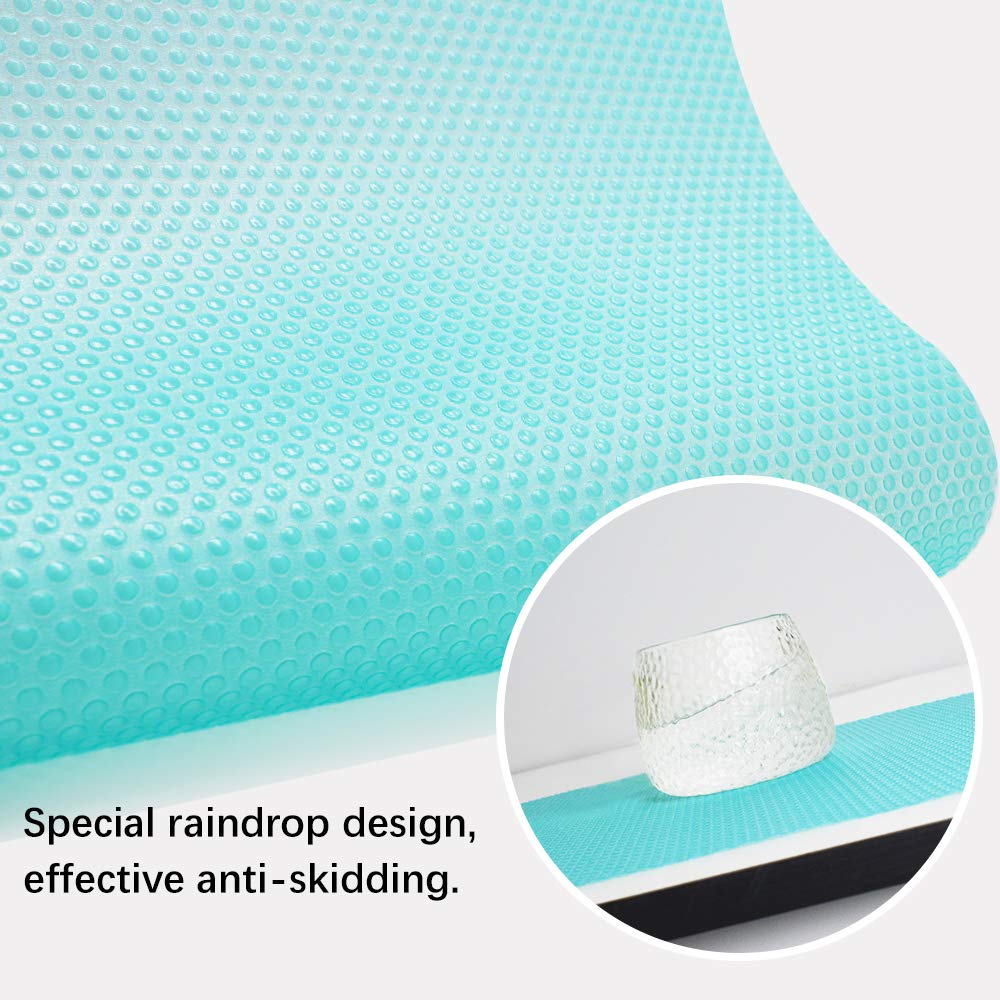 SITAKE 12 Pcs Refrigerator Mats, Washable Can Be Cut Fridge Pads, Waterproof Non-Slip Shelf Liners for Cabinets, Wardrobes, Drawers, Bookshelves, Tables, 17.7β x 11.4β