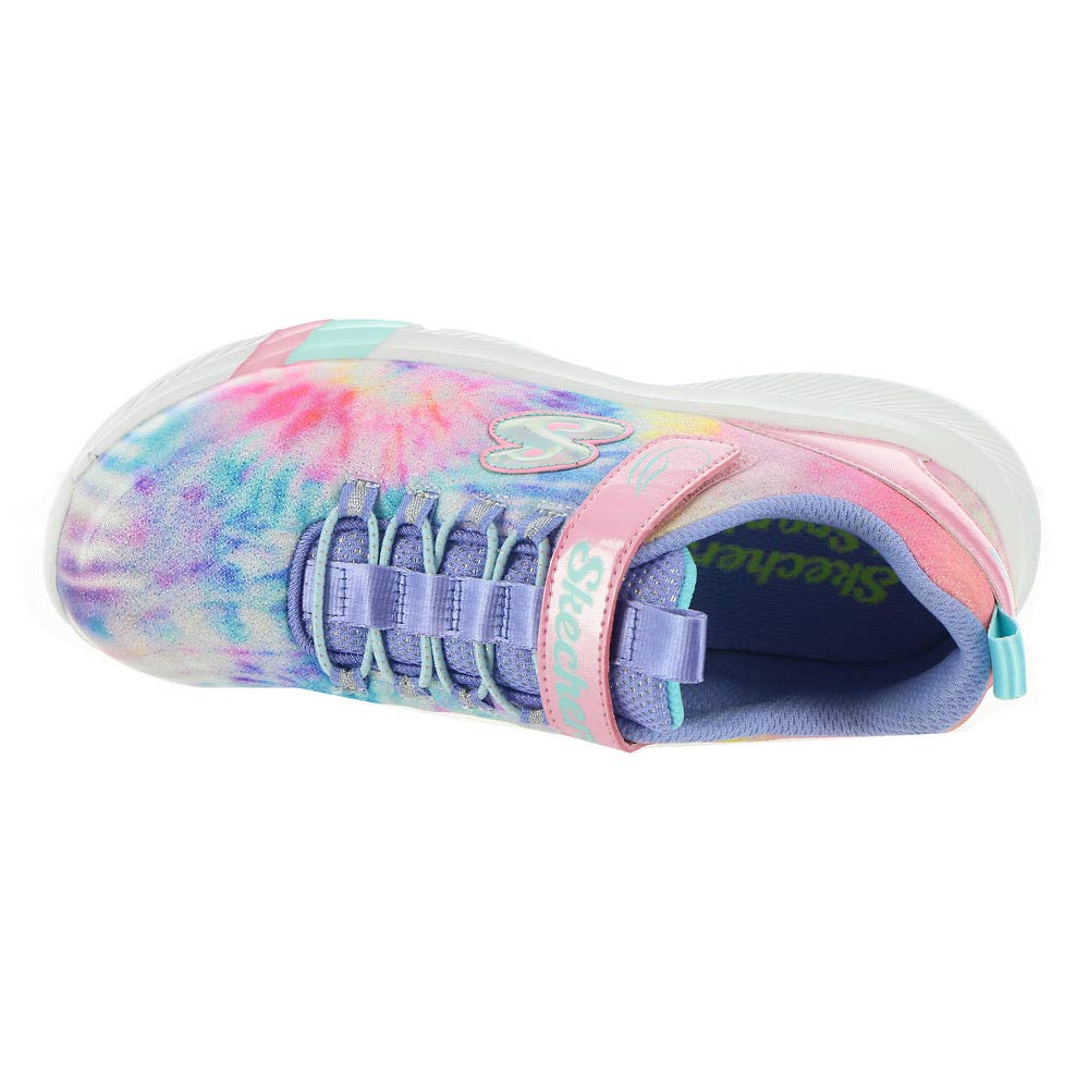 Skechers girls Dreamy-lites Sunny Groove Sneaker, Lavender/Multi, 2 Little Kid US