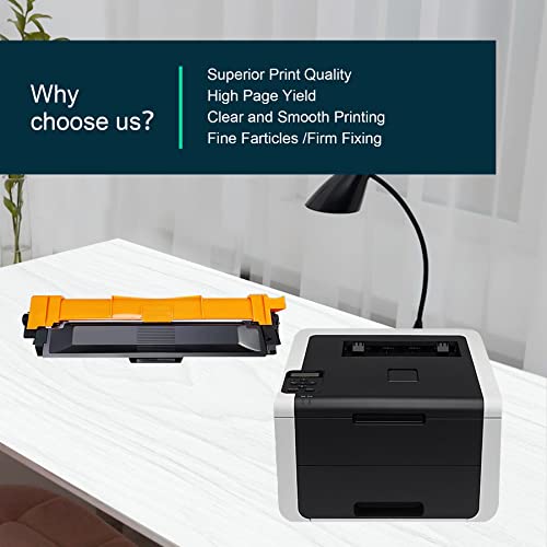 PIONOUS TN225 Black Toner Cartridge Compatible Replacement for Brother MFC-9130CW 9140CDN 9330CDW 9340CDW DCP-9015CDW 9020CDN Printers (2 Pack,TN-225)