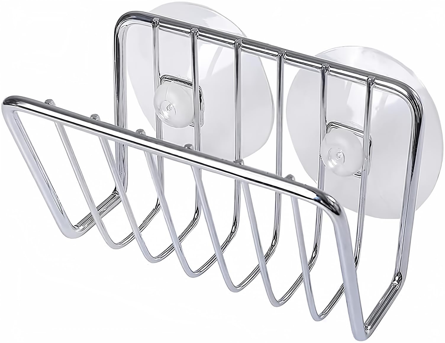 Toplife Kitchen Sink Suction Holder for Sponges, Scrubbers, Soap (Silver)