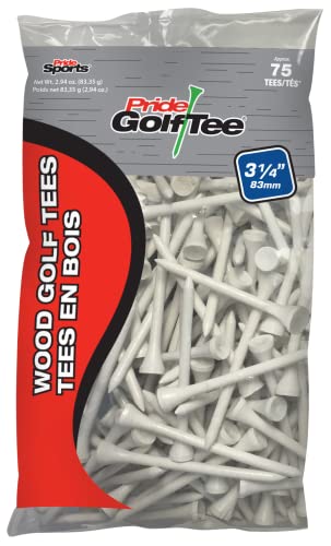 Pride (87802) Golf Deluxe Tee (3-1/4 Inch, White) - 75 Count
