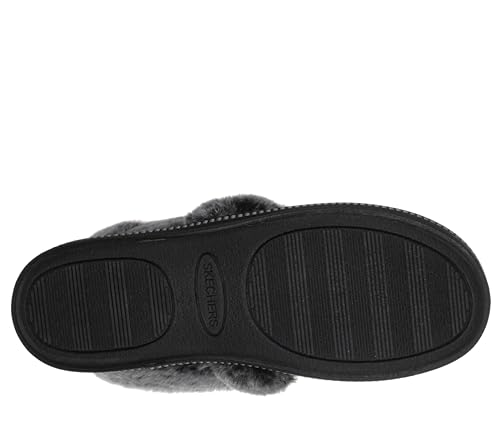 Skechers womens Cozy Campfire - Team Toasty Slipper, Black, 5 US