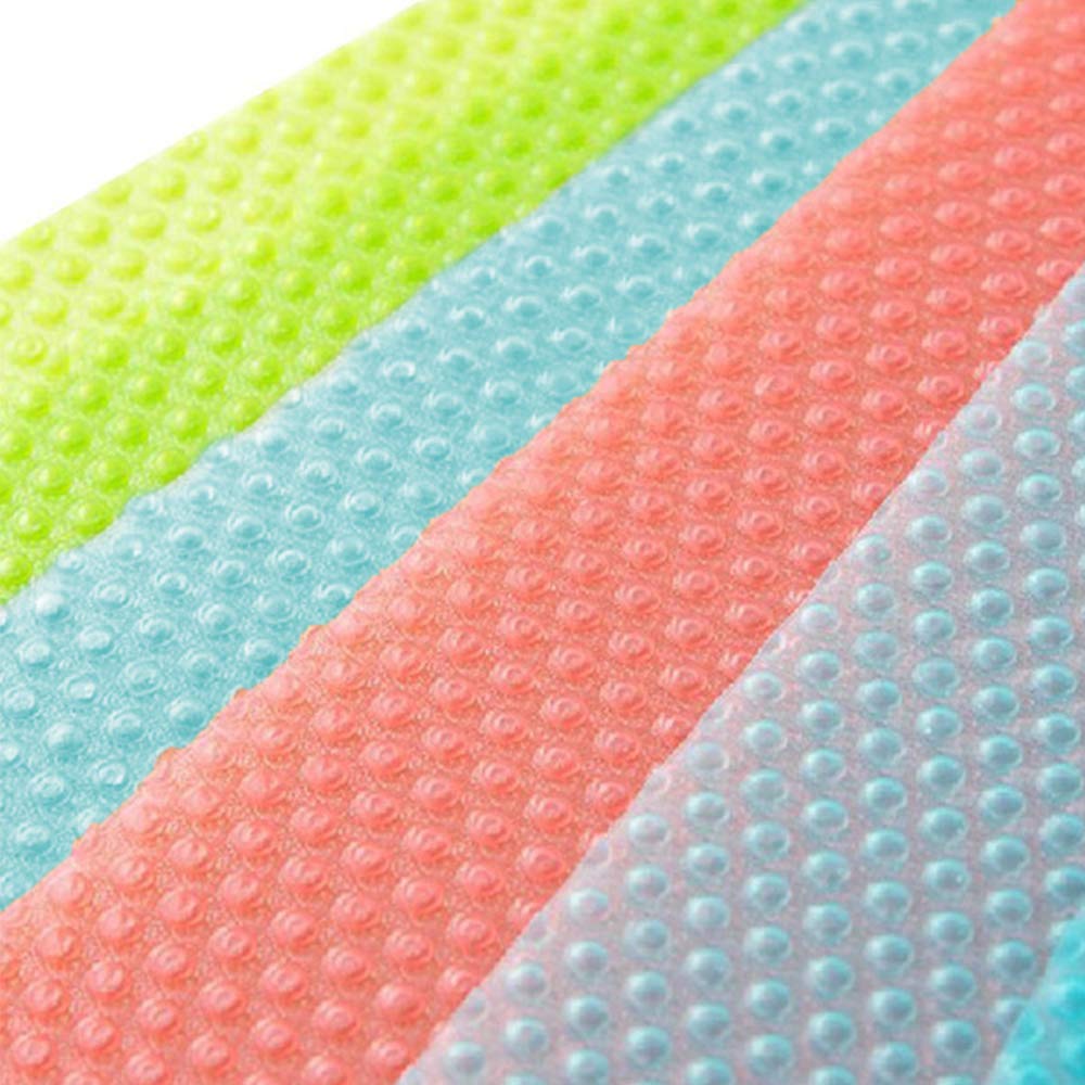 SITAKE 12 Pcs Refrigerator Mats, Washable Can Be Cut Fridge Pads, Waterproof Non-Slip Shelf Liners for Cabinets, Wardrobes, Drawers, Bookshelves, Tables, 17.7β x 11.4β