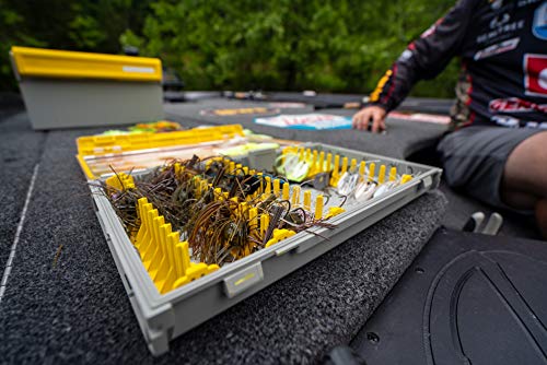 Plano EDGE Premium Jig and Bladed Jig Tackle Utility Box, Clear and Yellow, Rust-Resistant Storage, Waterproof Tray for Jig and Bladed Jig Tackle