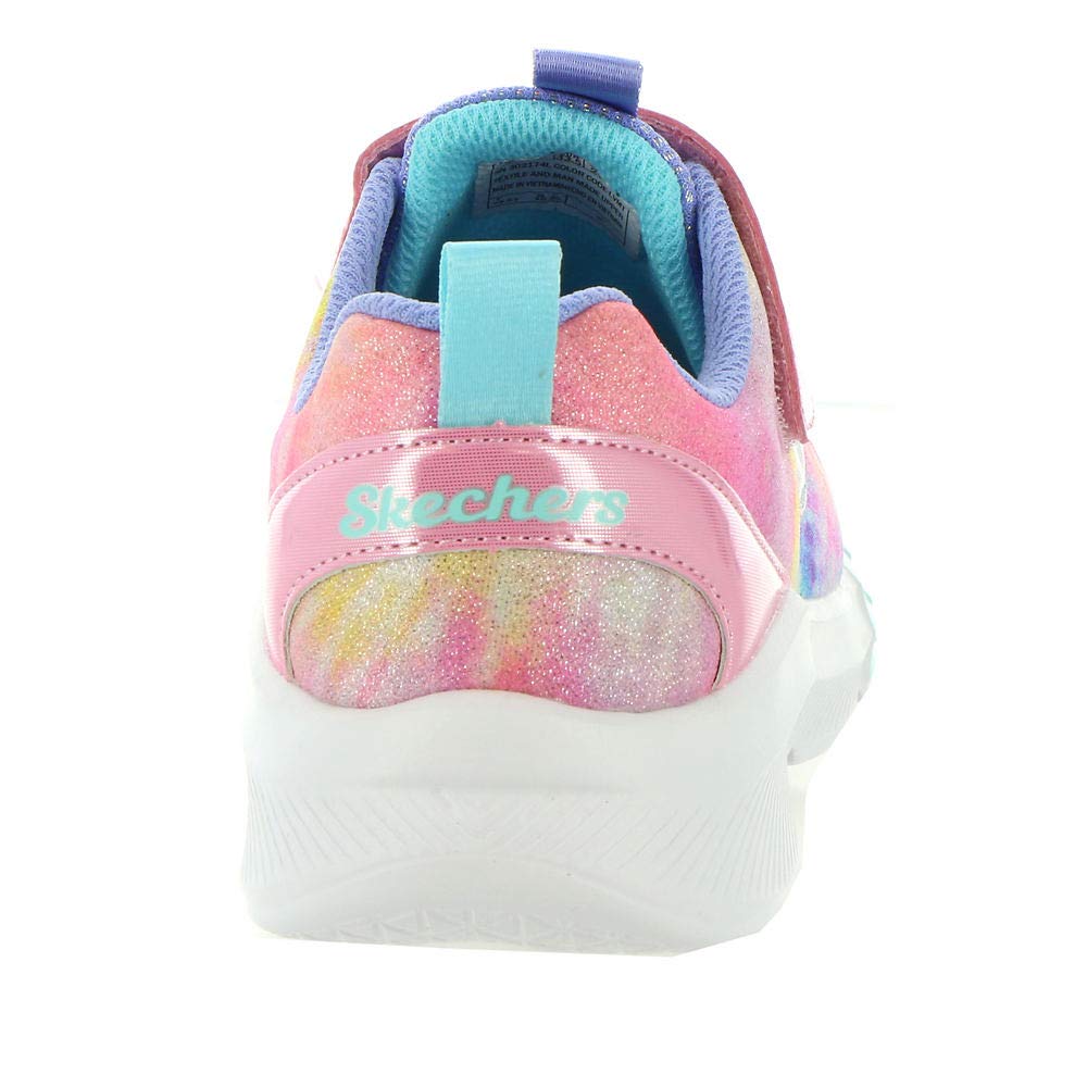 Skechers girls Dreamy-lites Sunny Groove Sneaker, Lavender/Multi, 2 Little Kid US