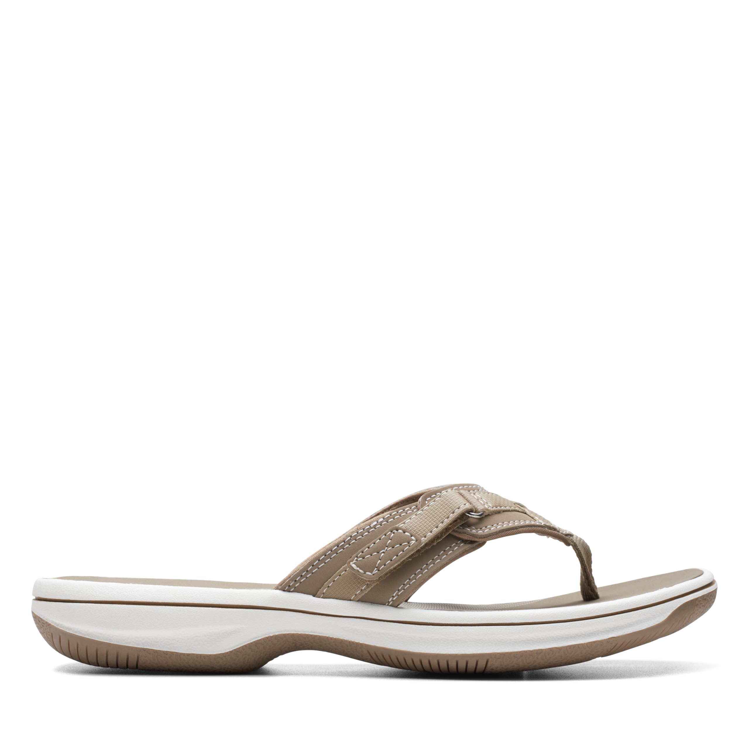 Clarks Women's Breeze Sea Flip-Flop, Taupe, 9