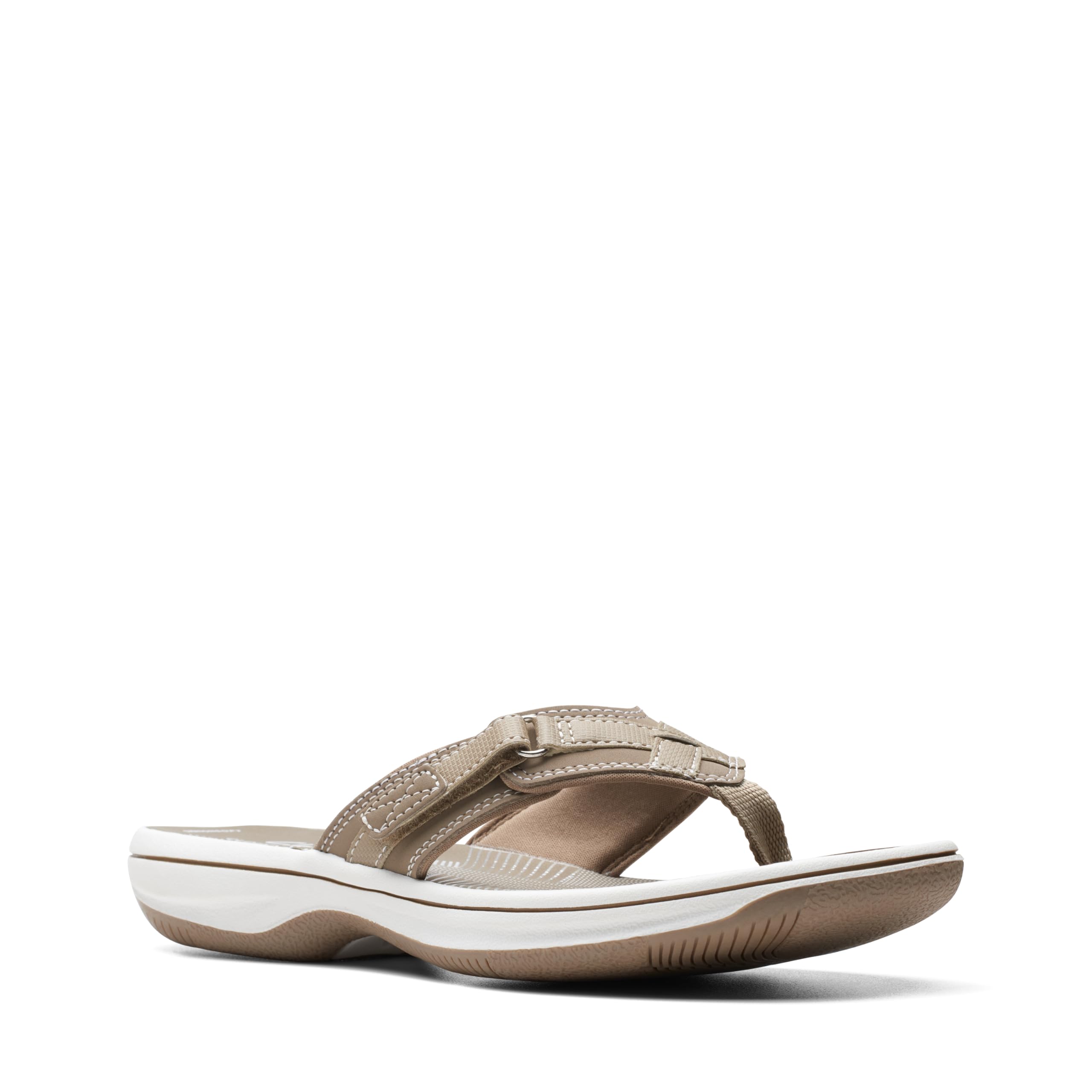 Clarks Women's Breeze Sea Flip-Flop, Taupe, 9