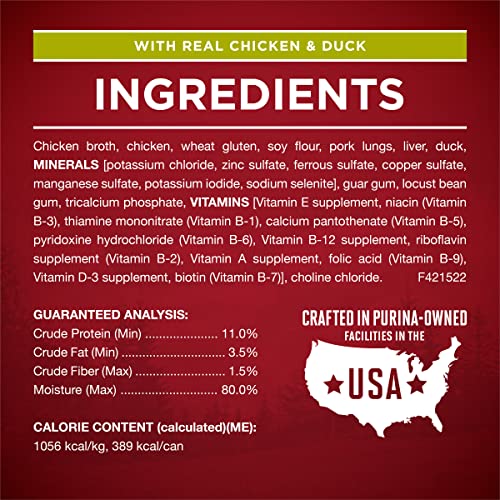 Purina ONE True Instinct Tender Cuts in Gravy With Real Turkey and Venison, and With Real Chicken and Duck High Protein Wet Dog Food Variety Pack - (12) 13 oz. Cans