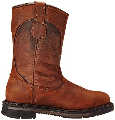 Carhartt mens 11" Wellington Square Safety Toe Leather Work Cmp1218 industrial and construction boots, Brown/Dark Brown Leather, 13 Wide US