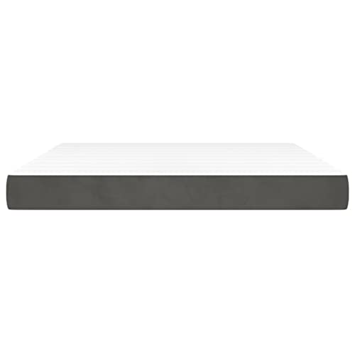 vidaXL Pocket Spring Bed Mattress Dark Gray 76"x79.9"x7.9" King Velvet