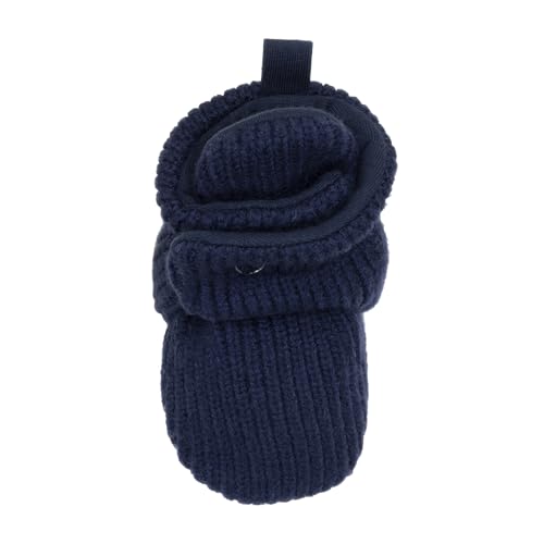 Robeez Baby Booties with Slip Resistant Soles Colby Sweater Knit Snap Booties,F23 Colby Navy,12-18 Months