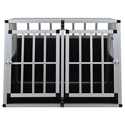 vidaXL Dog Cage with Double Door 37"x34.6"x27.2"