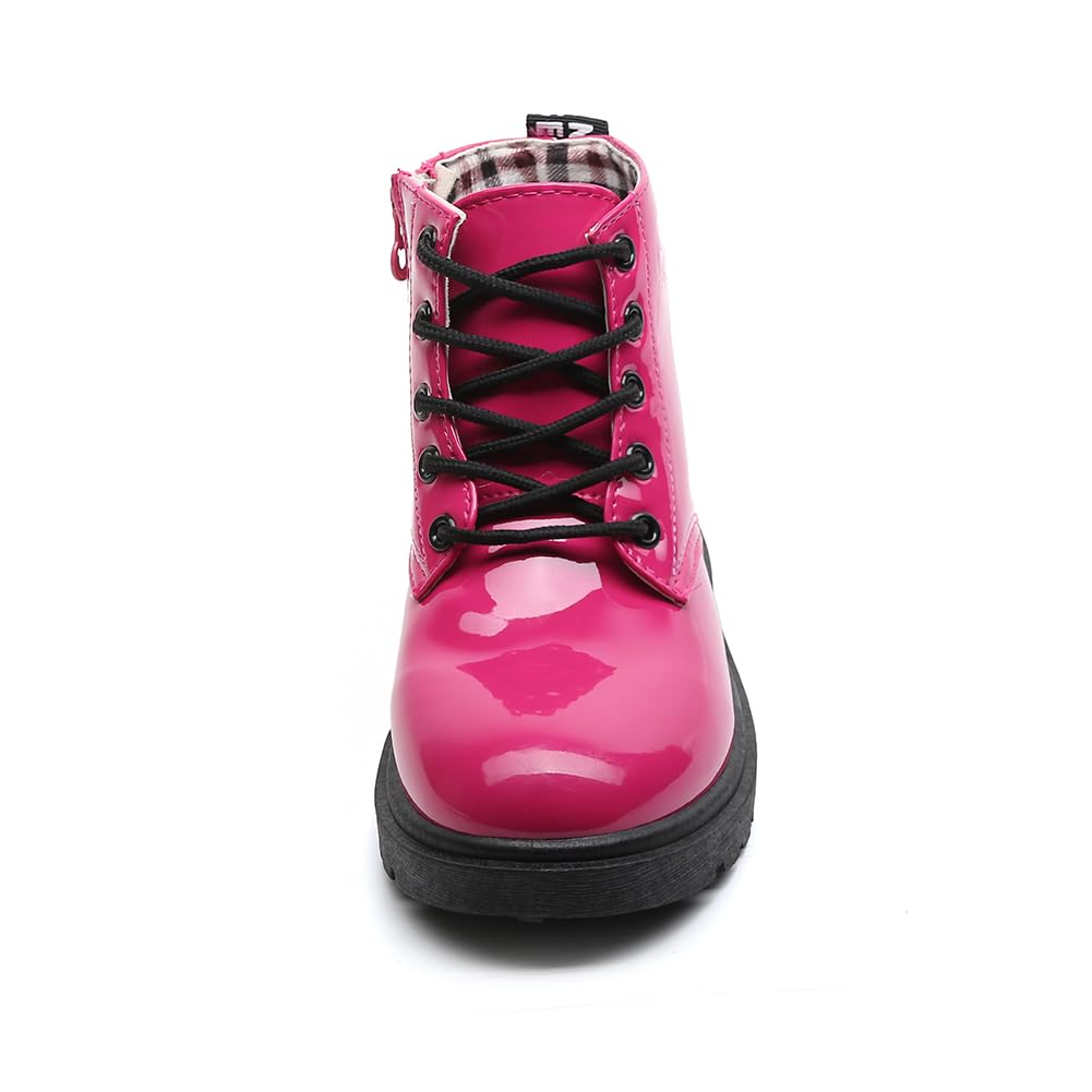 Cixi Maxu E-Commerce.Co.Ltd Girls Boys Rose PU Waterproof Child Ankle Boots,Little Kid, 13M US