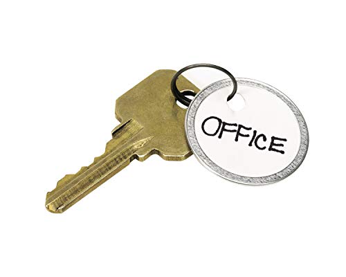 Avery Metal Rim Key Tags 6-Pack, 1.25" Diameter Tag, Metal Split Ring, White, 300 Tags Total (13128)