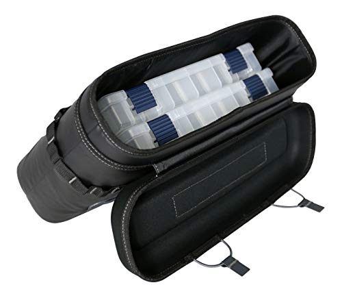Perception Kayaks Saddle Bag | Tackle Storage System for Outlaw Kayak | Holds Two 3600 Plano Boxes | Splash Resistant | Zipper Top |, Black