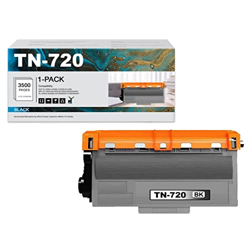 MSOTFUN TN-720 TN720 Toner Cartridge Black, Replacement for Brother TN-720 Toner for HL-5440D 5450DN DCP-8110DN 8510DN MFC-8710DW 8950DW/DWT Ink Printer, 1 Pack