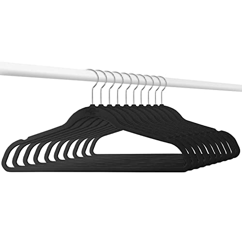 Member's Mark Elite-Quality Black Velvet Hangers with Chrome Hooks (Pack of 50)