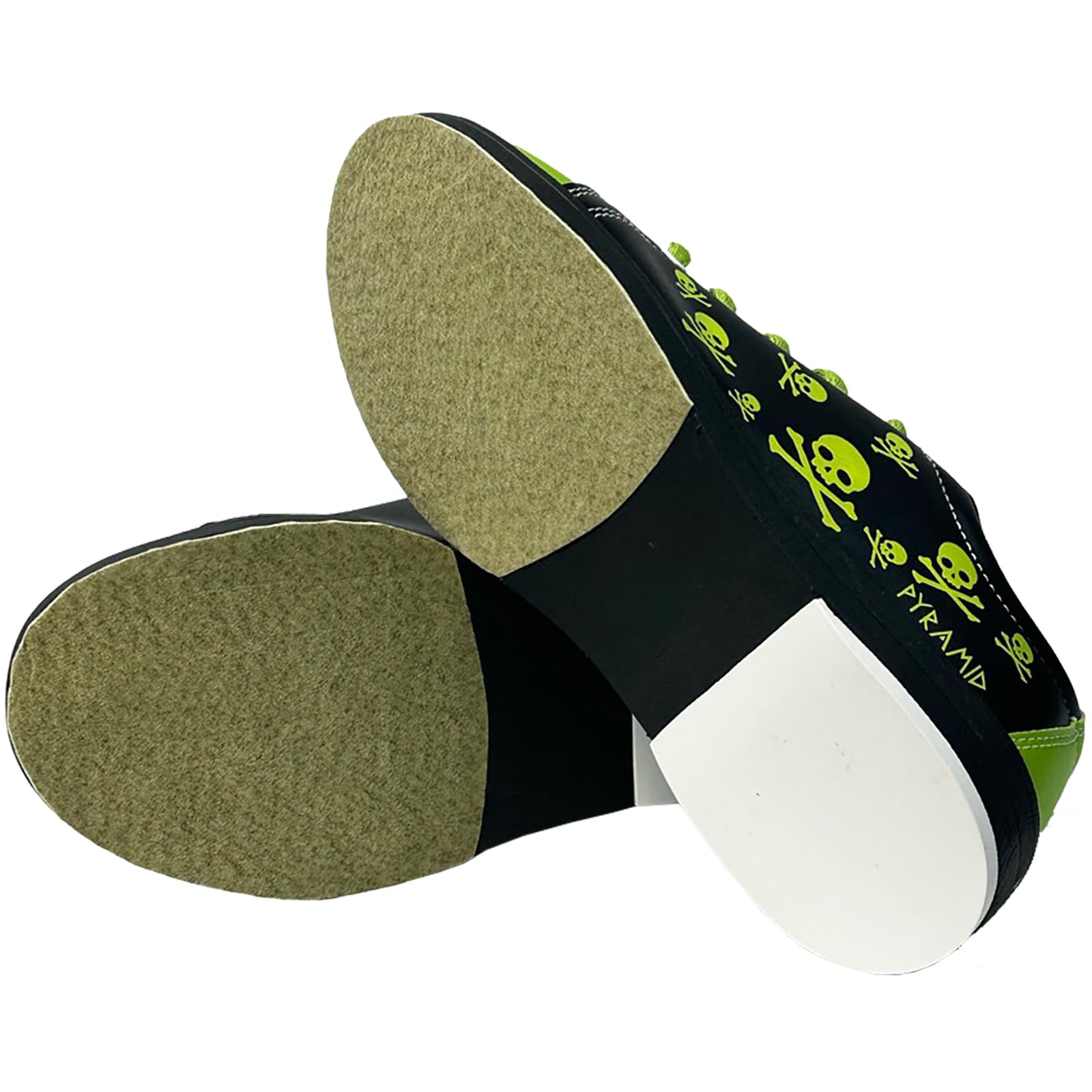Pyramid Youth Skull Black/Green Bowling Shoes (Size 5)