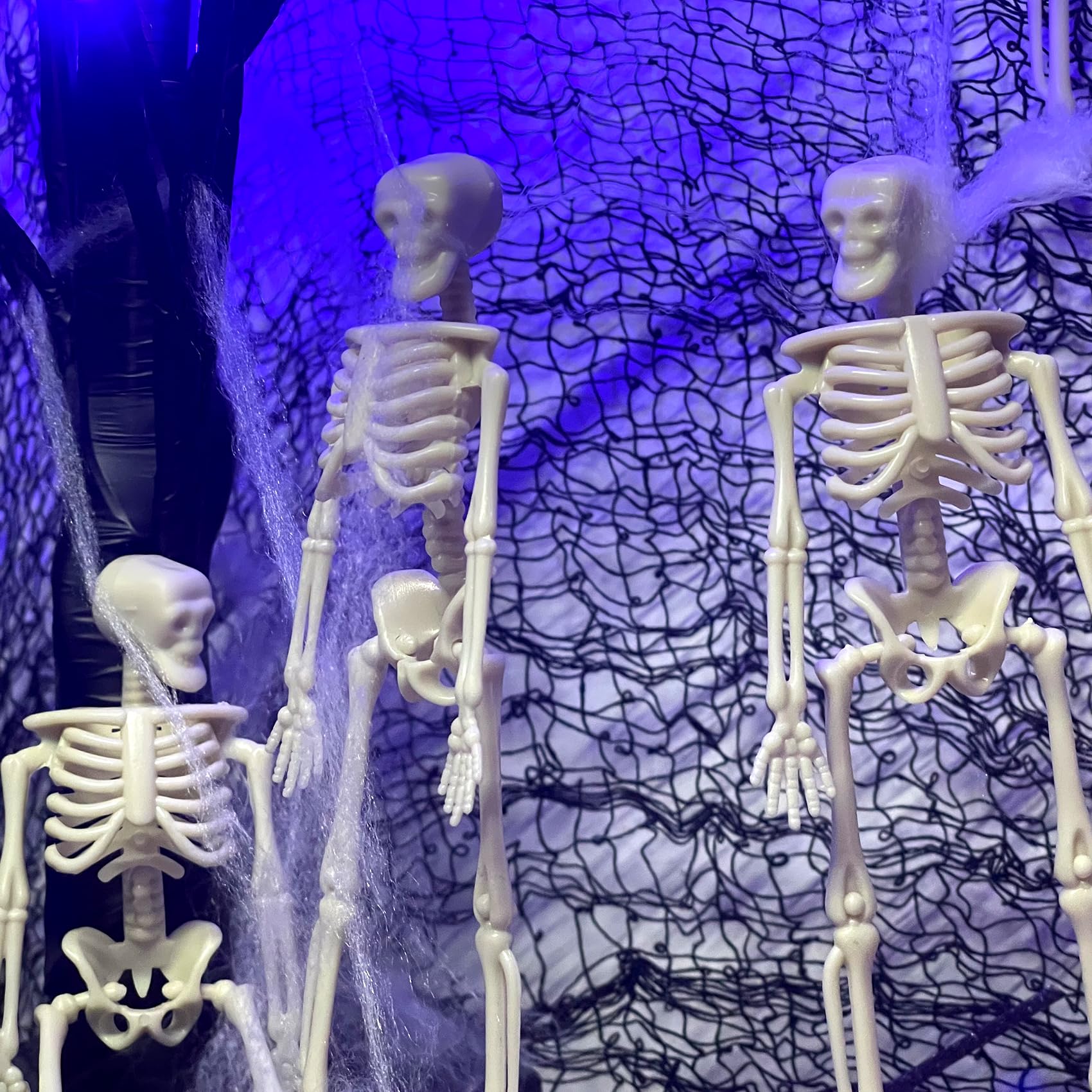 MUXIUNT 16 Pcs Halloween Mini Skeleton Figurine Decoration,6”Halloween posable Skeleton Decor,Small Plastic Skeleton Figure for Halloween Spooky Home Decor Haunted House Decorations Party Favors