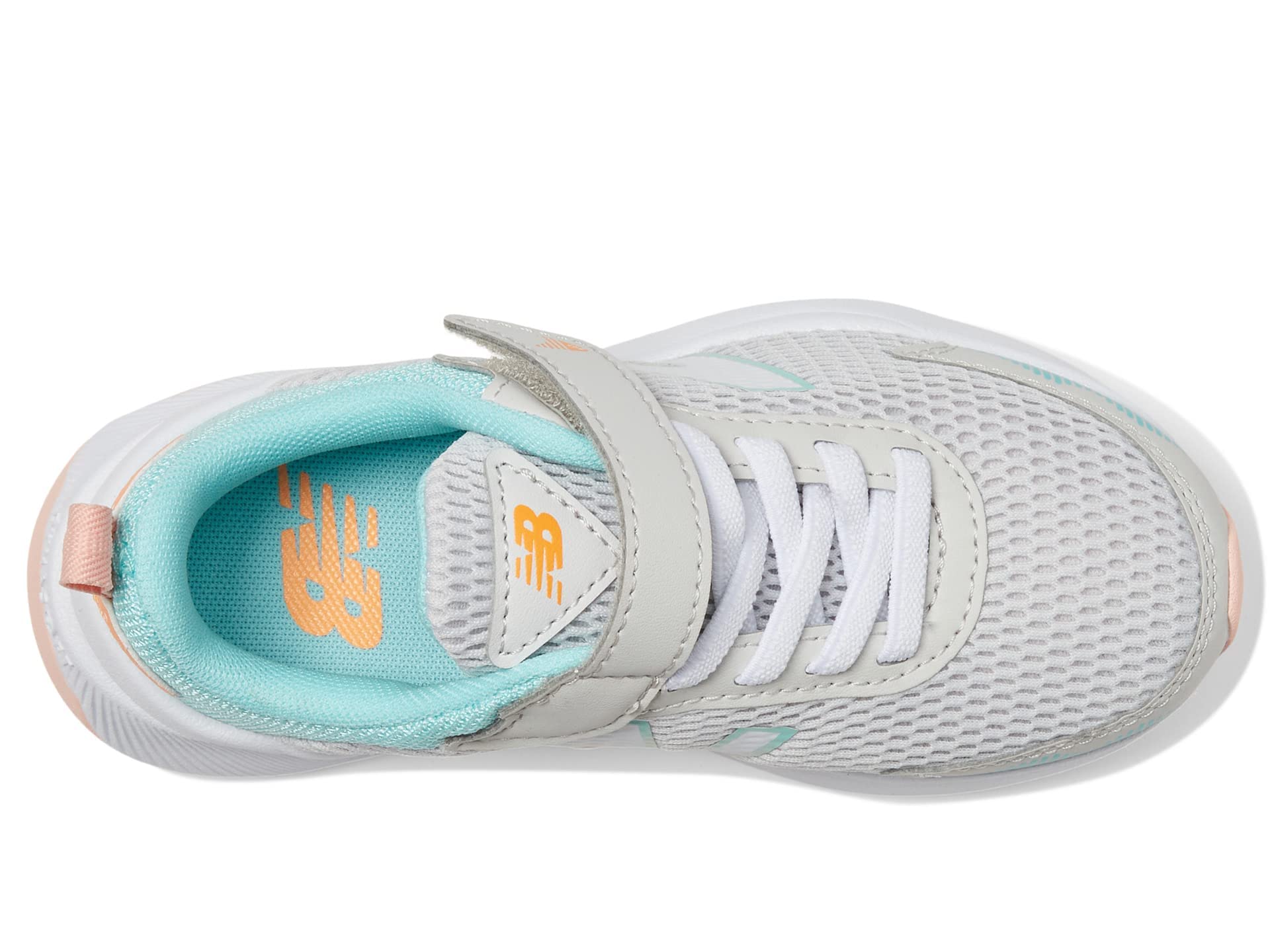 New Balance Kid's Dynasoft 545 V1 Hook and Loop Running Shoe, Summer Fog/Surf/Peach Glaze, 2 Wide Infant