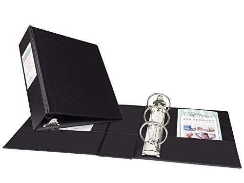 Avery Mini Durable Binder for 5.5 x 8.5 Inch Pages, 2-Inch Round Ring, Black, 1 Binder (27554) & Avery Mini Binder Filler Paper for 3 Ring Binders or 7 Ring Binders, College Ruled
