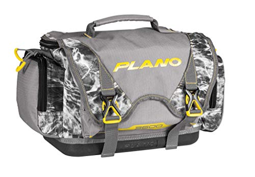 Plano B-Series 3600 Mossy Oak Manta Tackle Bag, Manta Camo with Yellow Accents, Includes 4 StowAway Utility Boxes, Soft Fishing Tackle Storage for Offshore & Onshore