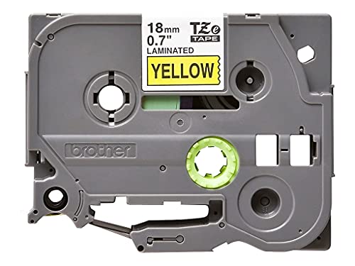 Brother Tze641 Tze Standard Adhesive Laminated Labeling Tape, 3/4-Inch W, Black On Yellow
