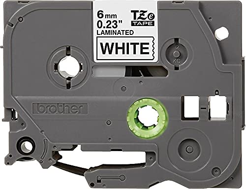 Brother Tze211 Tze Standard Adhesive Laminated Labeling Tape, 1/4-Inch W, Black On White